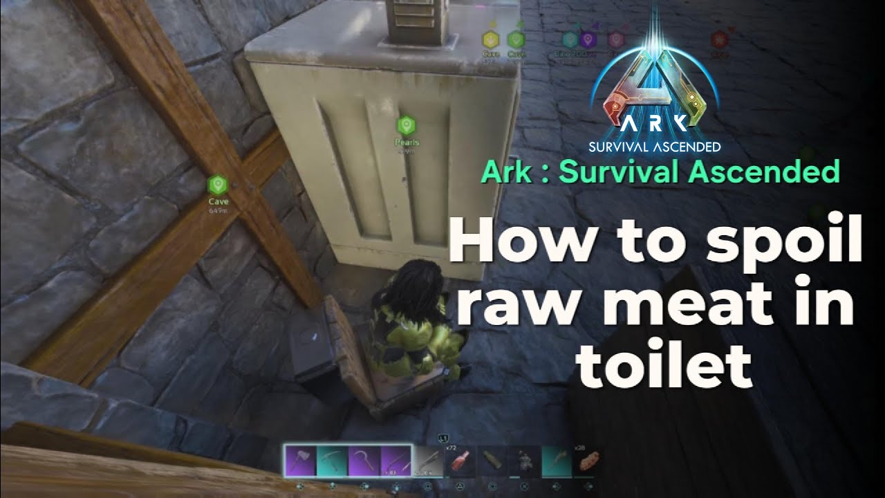 How To Spoil Raw Meat using Toilet in Ark : Survival Ascended (PS5 ...