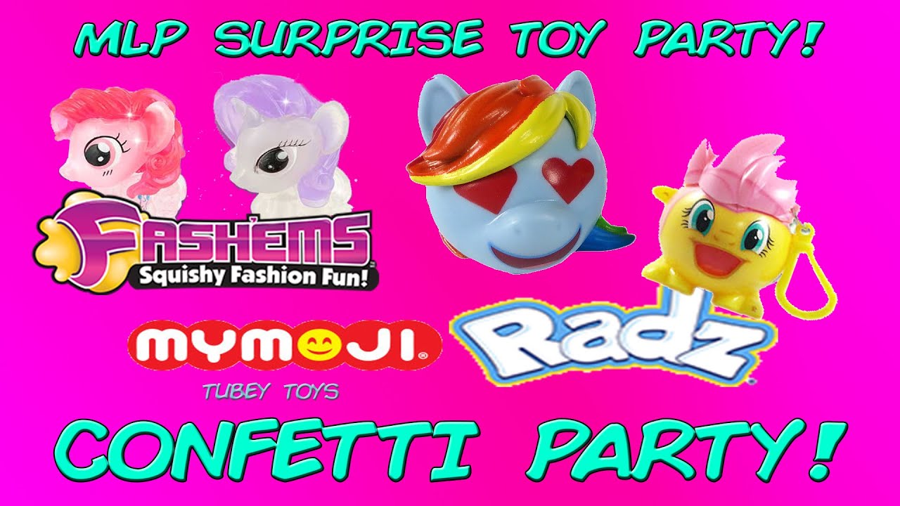 My Little Pony Toy Haul PARTY! Radz Candy Dispenser MYMOJI Series 4 ...