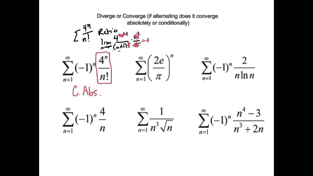 Calculus Series Convergence Tests - YouTube