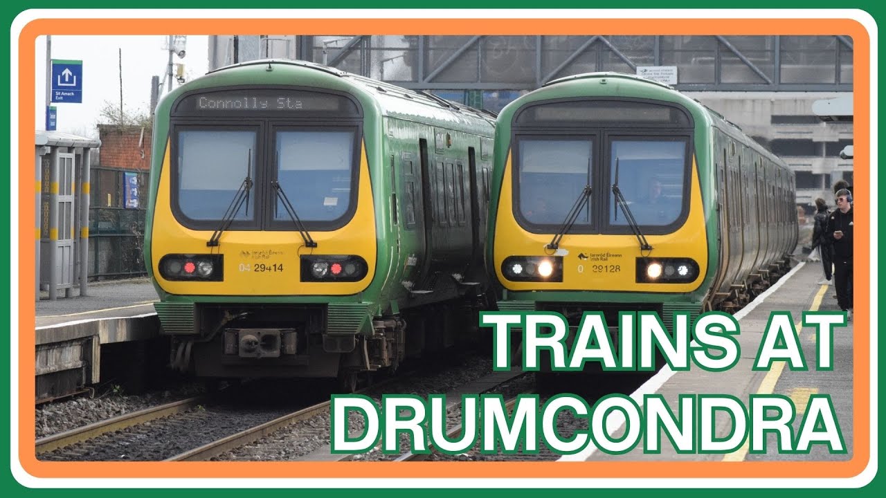 TRAINS at DRUMCONDRA railway station/Traenacha ag stáisiún traenach ...