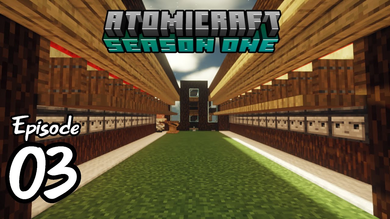 AtomiCraft 1 Episode 3 - The Best Villager Trading Hall!! (Minecraft SMP) - YouTube