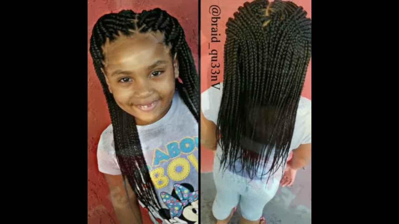 Box Braids Feed In And Ghana Braids Braidq33nv Youtube