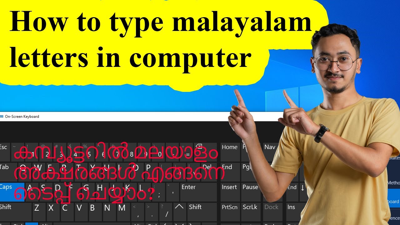 How to type Malayalam letters in windows 10 / 11 - YouTube