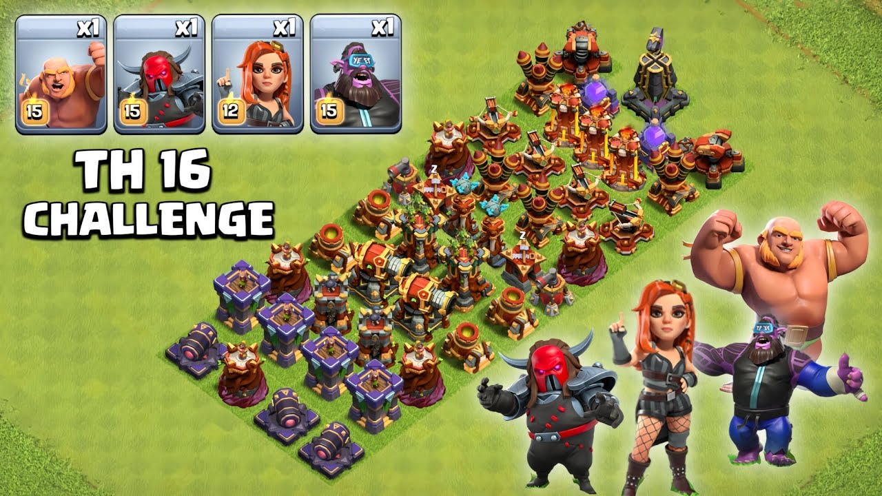 Max Town Hall 16 Defense vs All New Troops! | Clash of Clans - YouTube