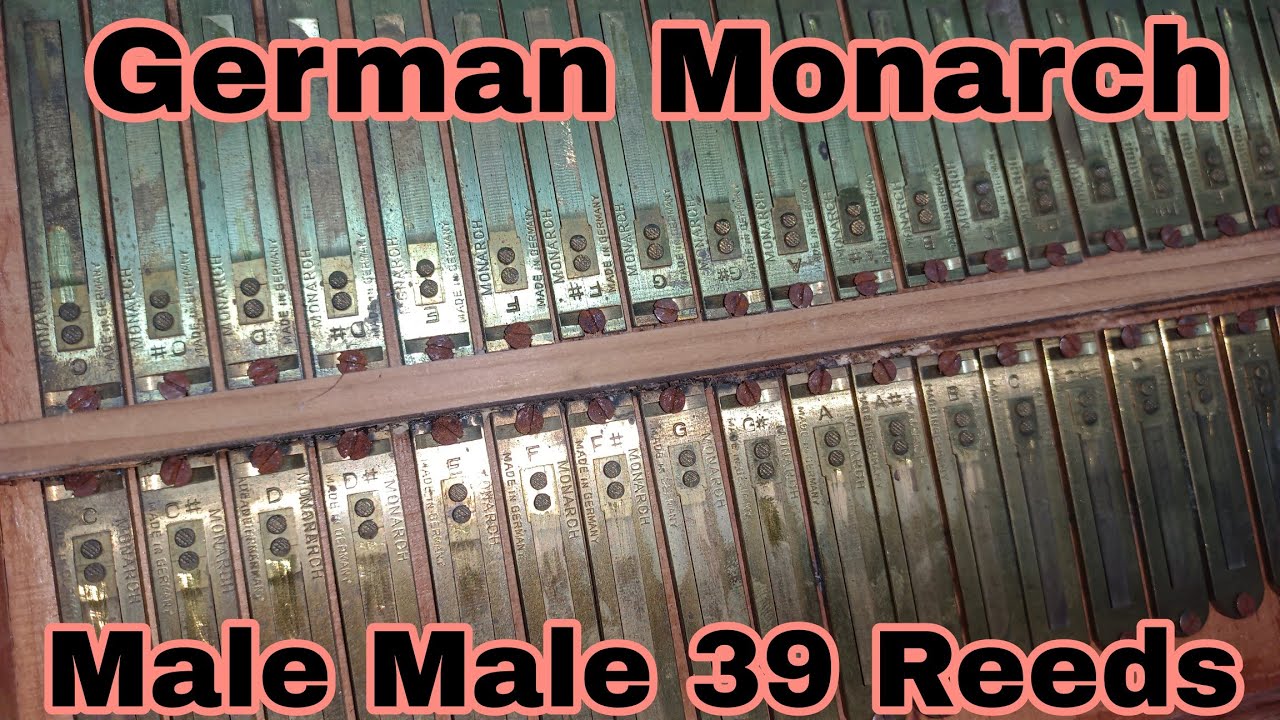 German Reeds। Sold । 39+39 German Monarch Harmonium Reeds। - YouTube