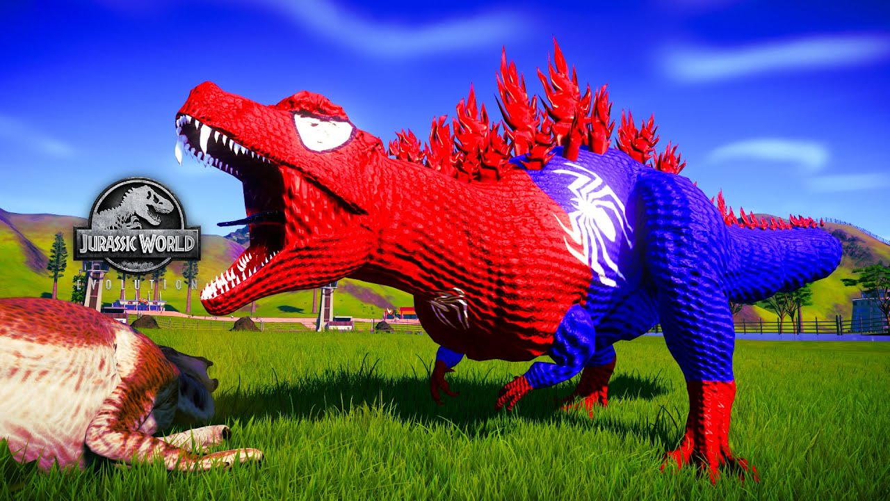 Spiderman T-Rex Vs Spiderman Acrocanthosaurus Vs Ultimasaurus Indominus ...