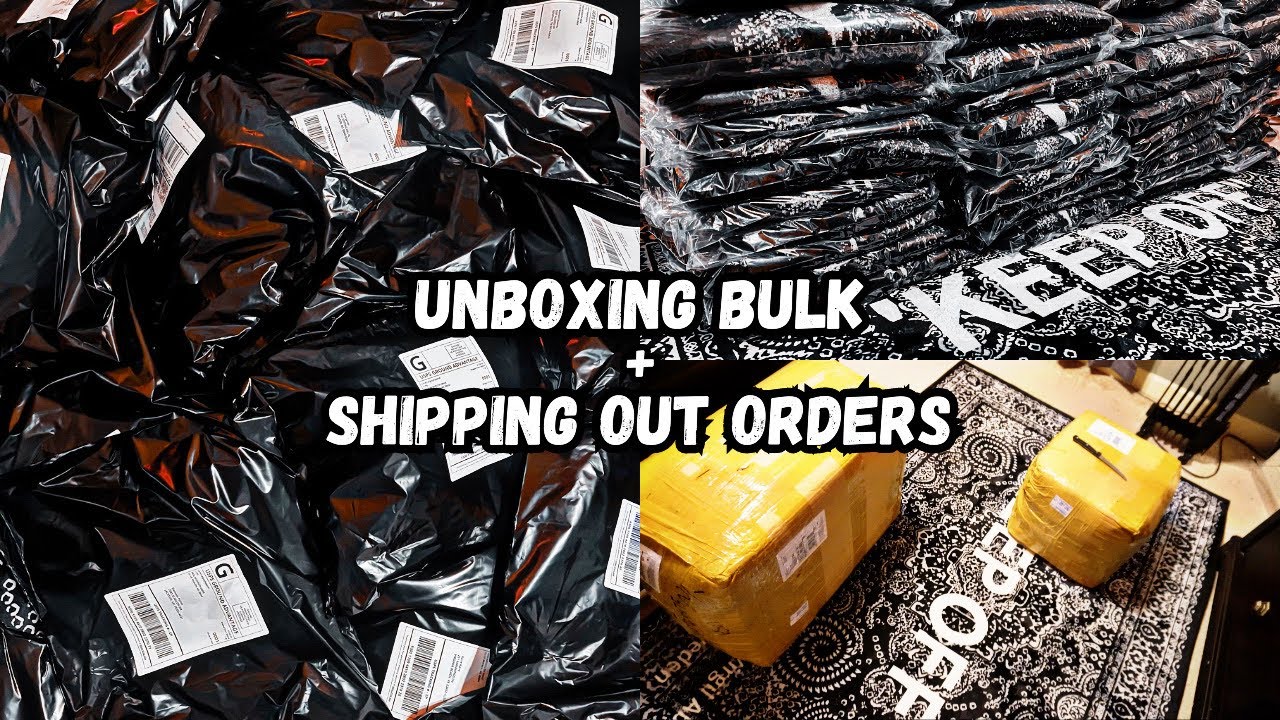 DAY IN THE LIFE OF A CLOTHING BRAND OWNER | UNBOXING BULK ORDER ...