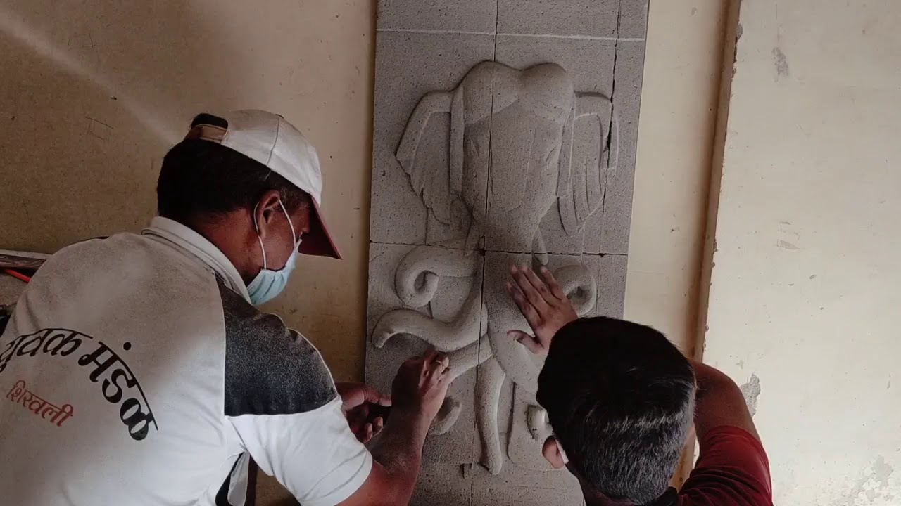 GAJRAJ EIRAVAT SIPOREX STONE MURAL - YouTube