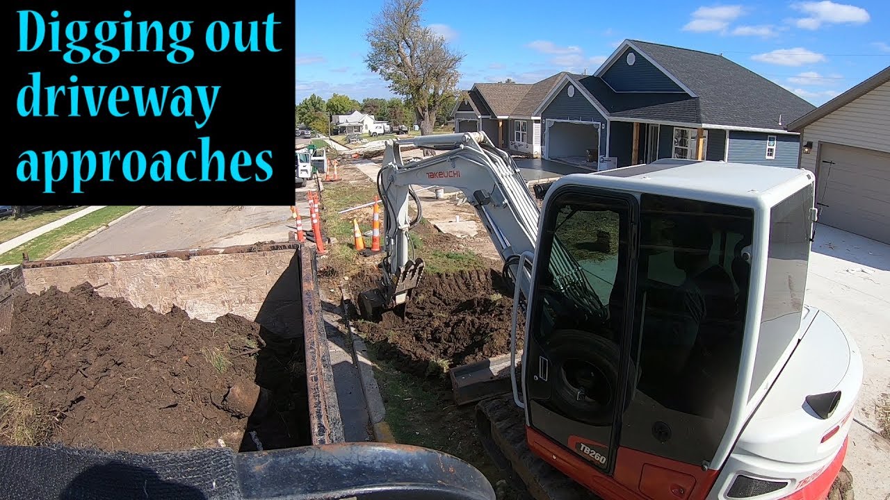 Digging Driveway Approaches - YouTube