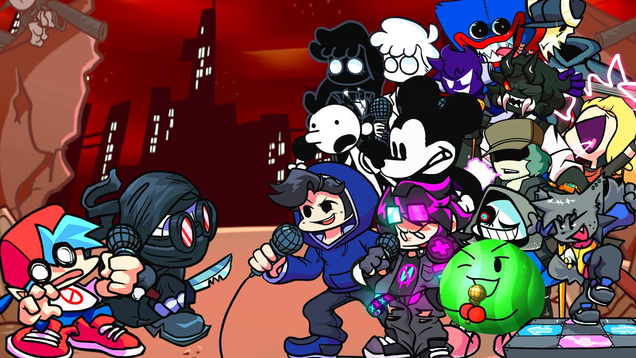 FNF Accelerant But Different Characters Sing It 🎤🎶 (Everyone Sings ...