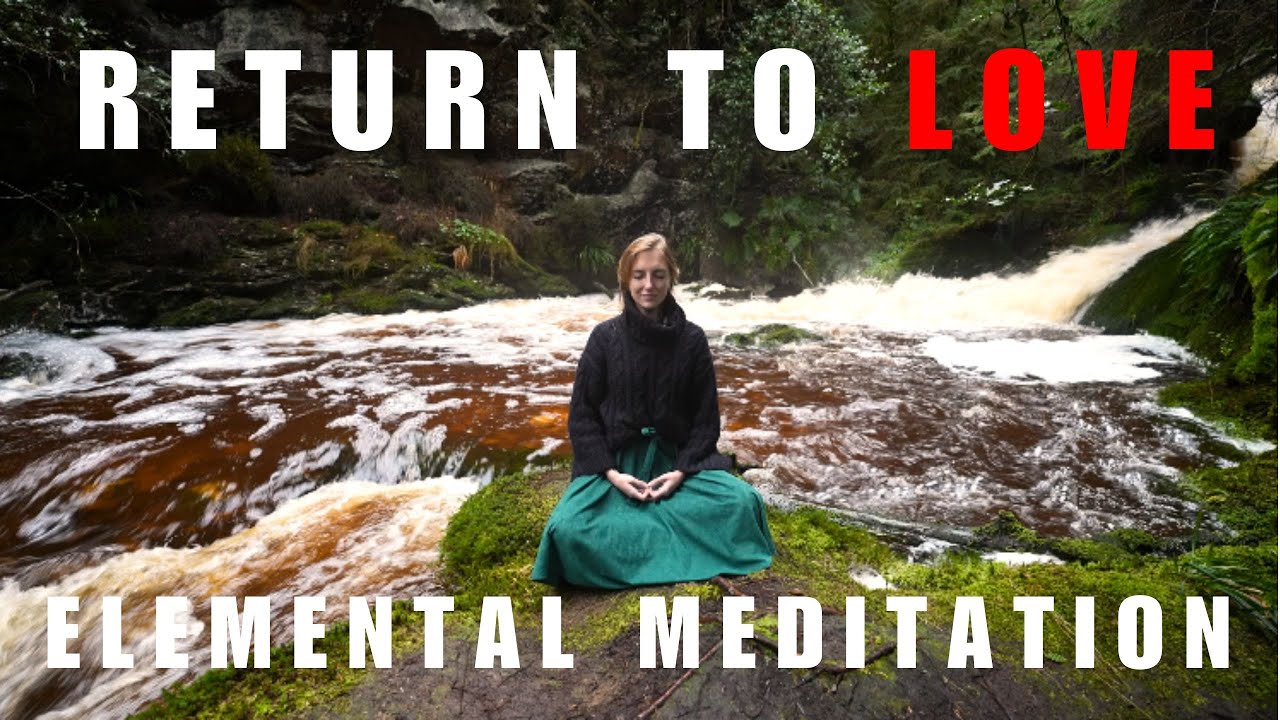 ELEMENTAL MEDITATION WATERFALL |Manifesting Embodiment|Mantra Humme Hum ...