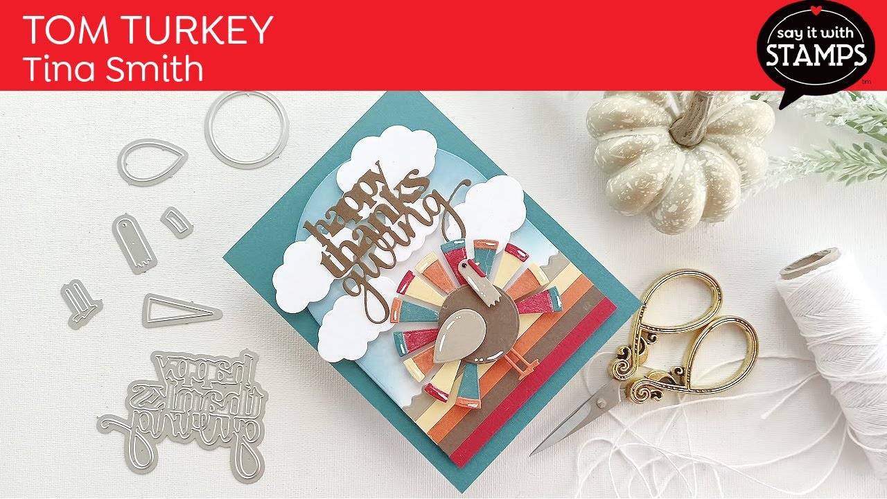 Tuesdays with Tina | Tom Turkey Card | PHOTOPLAY PAPER - YouTube