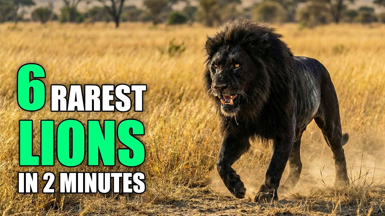 6 Rarest And Most Unique Lions On Earth - In 100 Second - YouTube