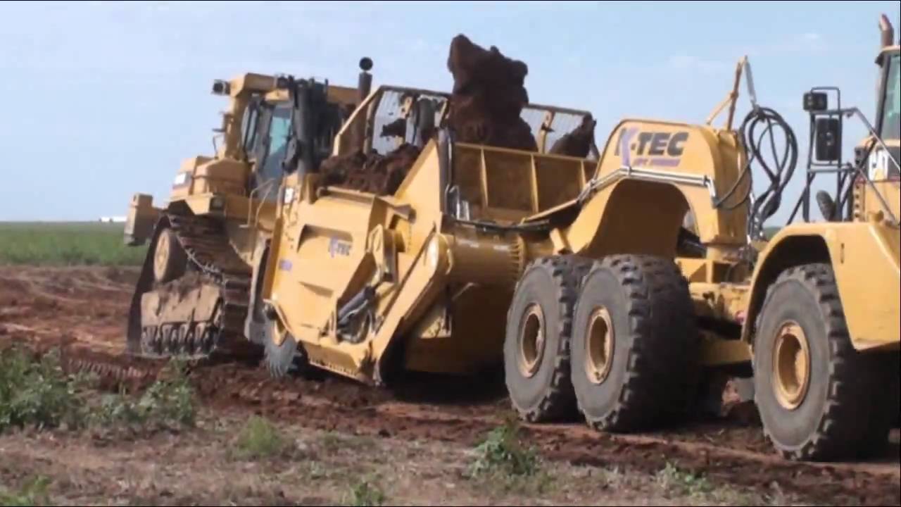 K Tec 1254 ADT Loading with D10 push Cat - YouTube