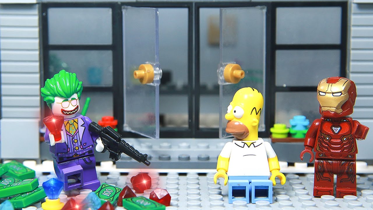 Lego Simpsons Joker as Bank Robbery - YouTube