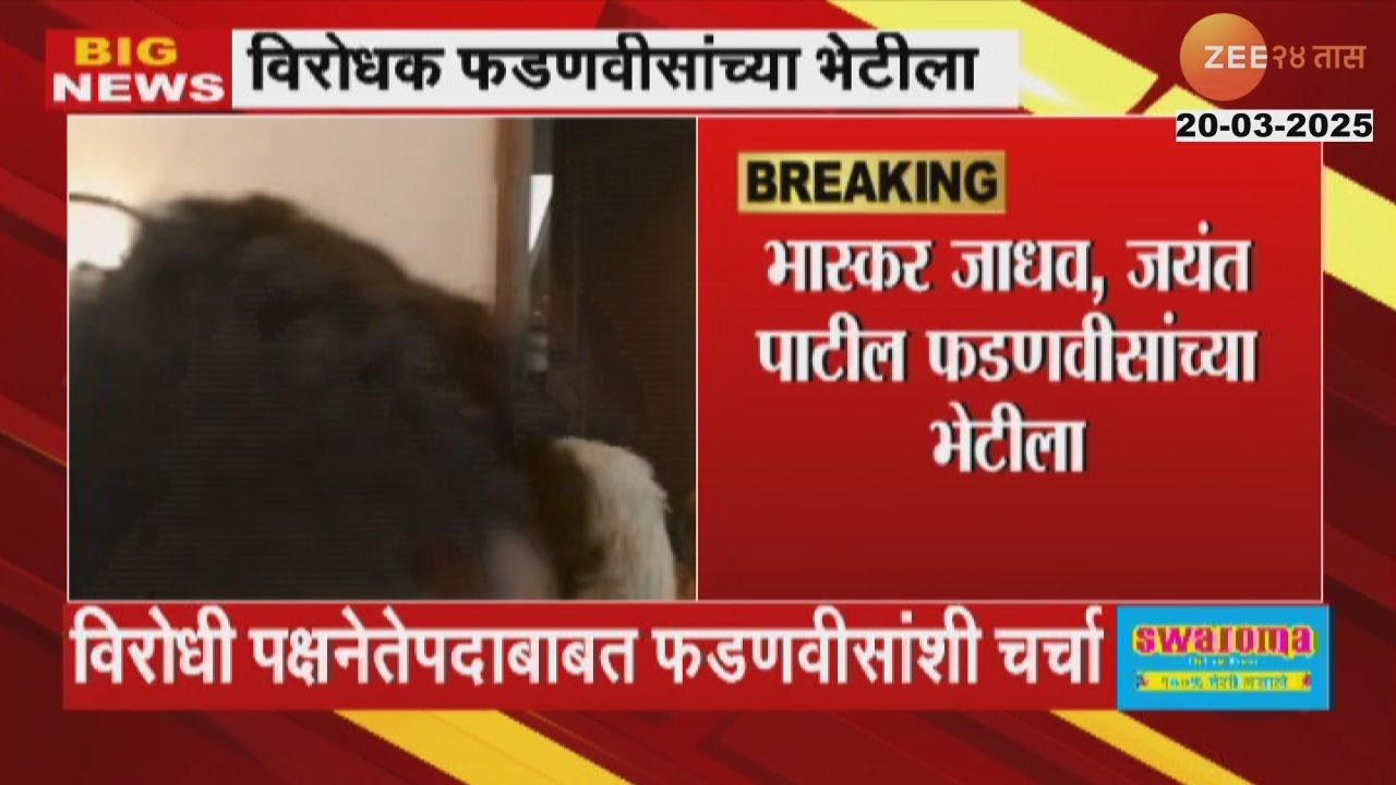 Bhaskar Jadhav Jayant Patil Meets Devendra Fadnavis - YouTube