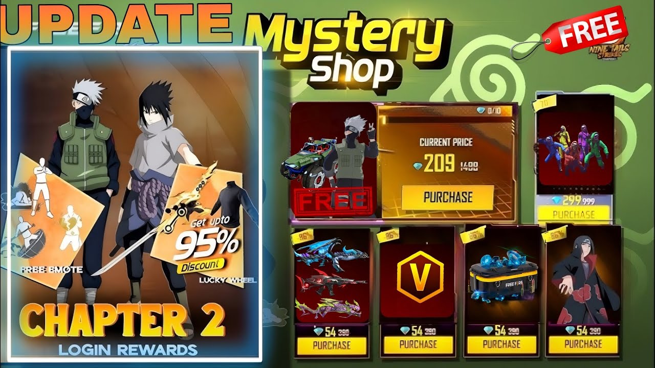 KAKASHI BUNDLE IN MYSTERY SHOP FULL REVIEW 🤯 | UPCOMING EVENTS IN FREE ...