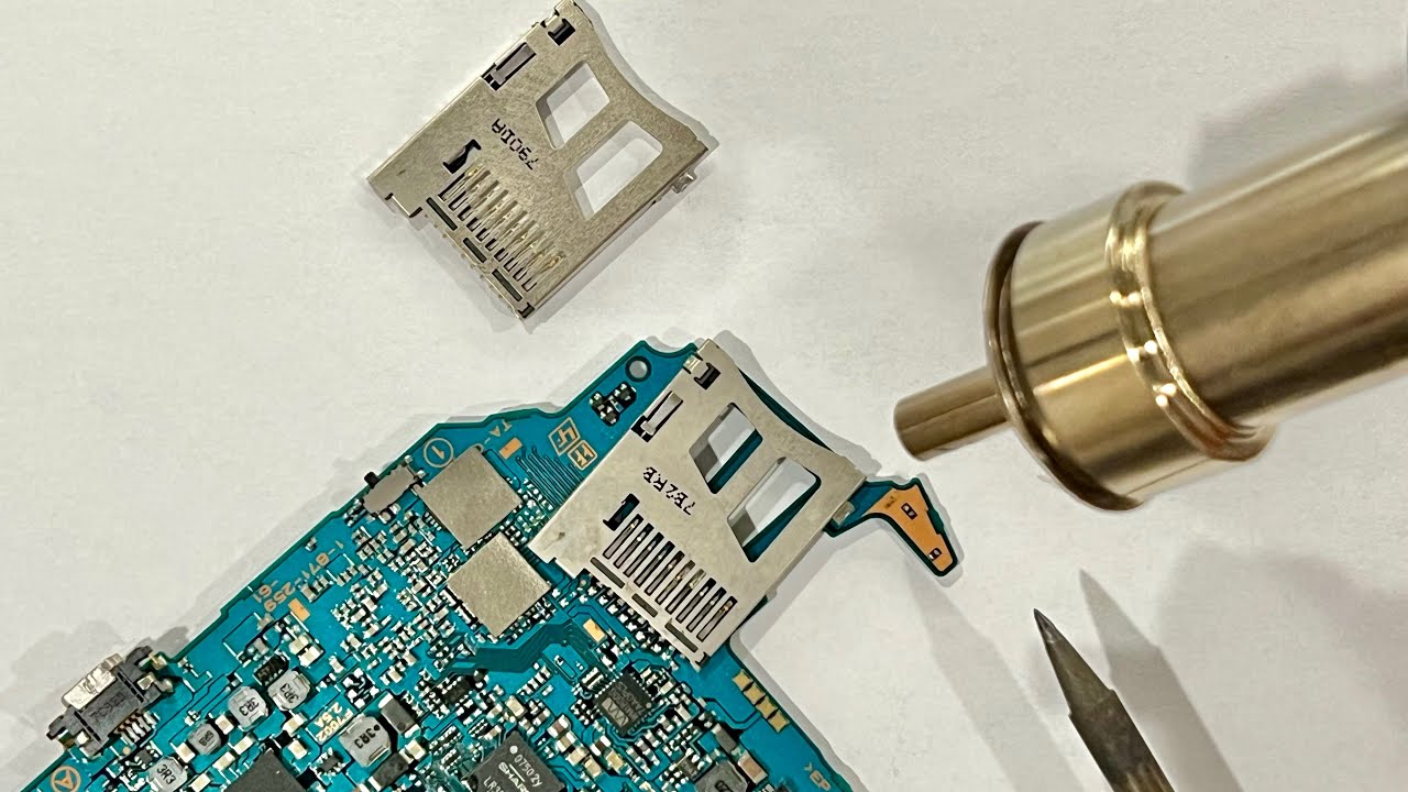 How to replace Sony PSP 2000 & 3000 Memory Card Slot - YouTube