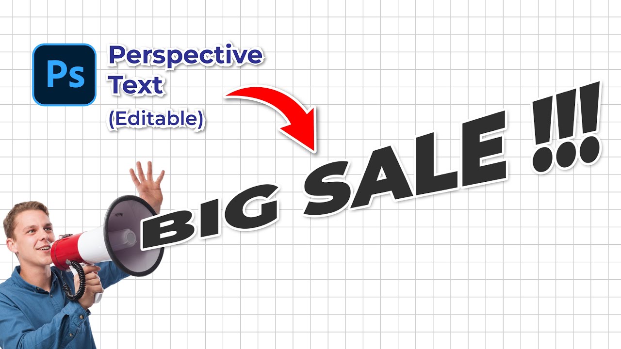 Make a Simple Editable Perspective Text Effect in Photoshop - YouTube