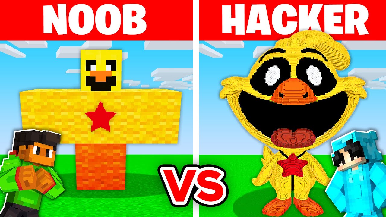 NOOB vs HACKER: I Cheated In a KICKIN CHICKEN Build Challenge! - YouTube
