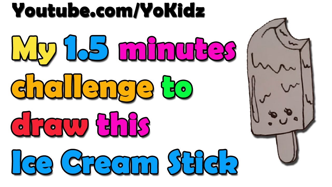 How to draw Ice Cream Stick for kids simple and easy - YouTube