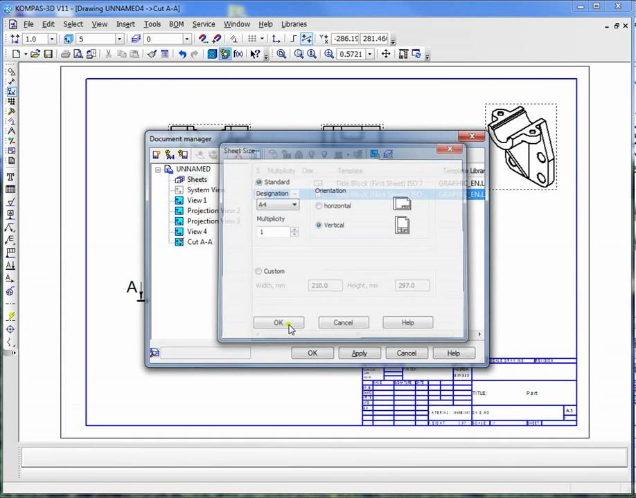 KOMPAS-Graphic 2D Drawings - Getting Views from 3D model.wmv - YouTube