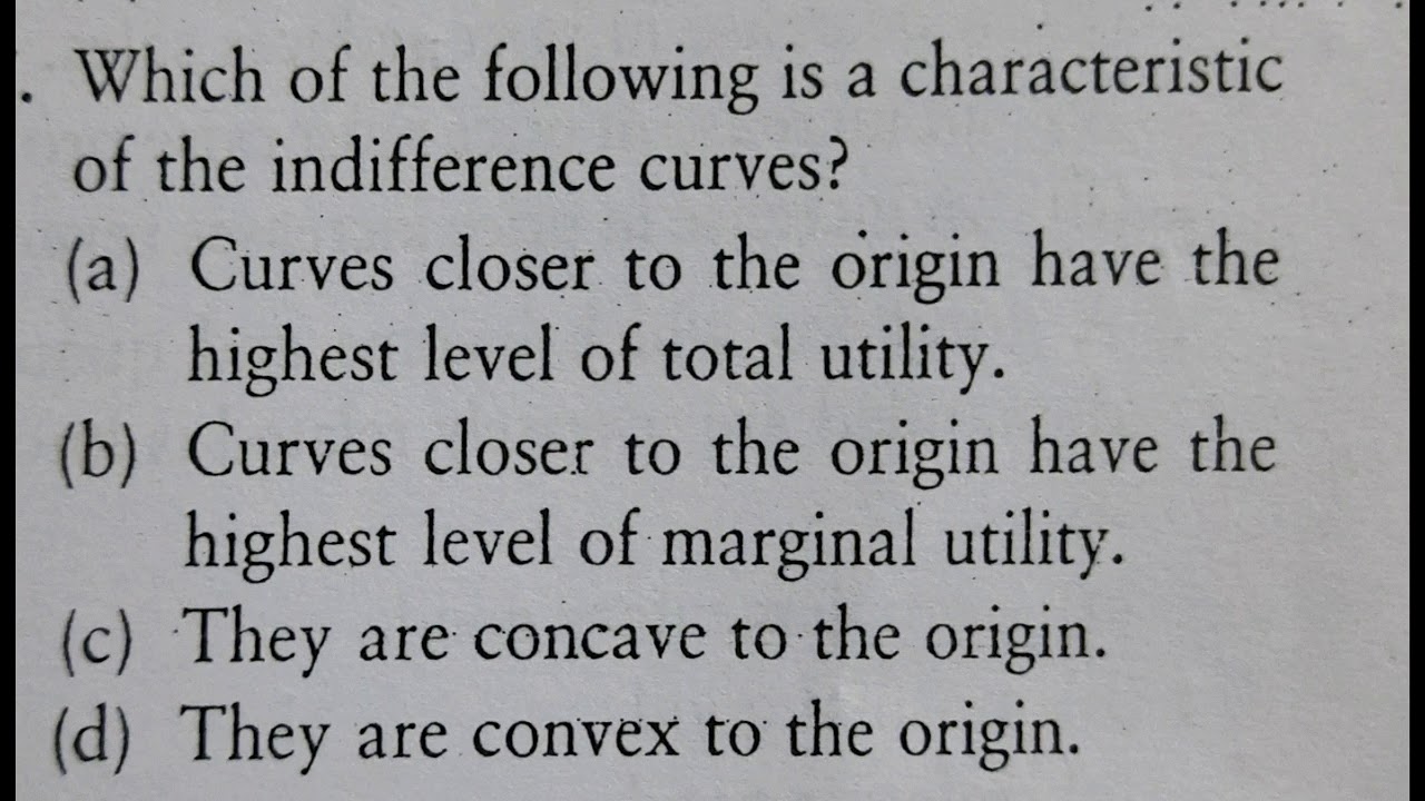 PREVIOUS YEAR QUESTIONS ON INDIFFERENCE CURVES, NTA NET ECONOMICS - YouTube