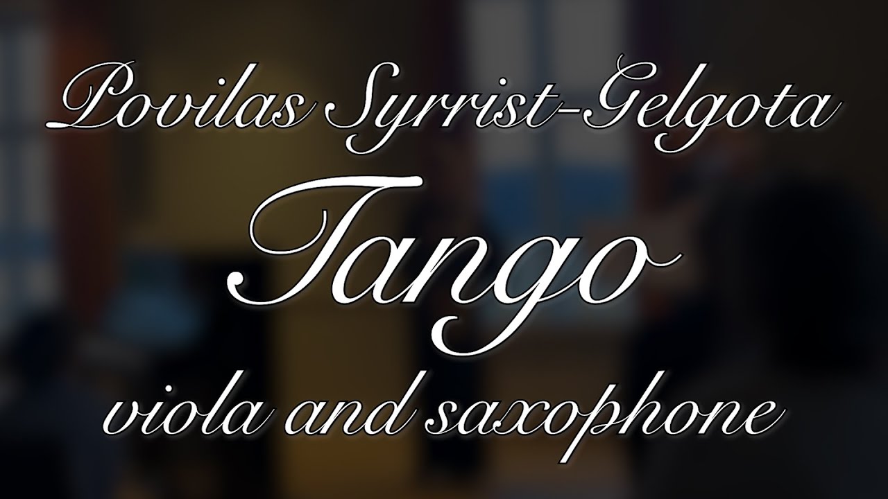 TANGO for viola and saxophone - YouTube
