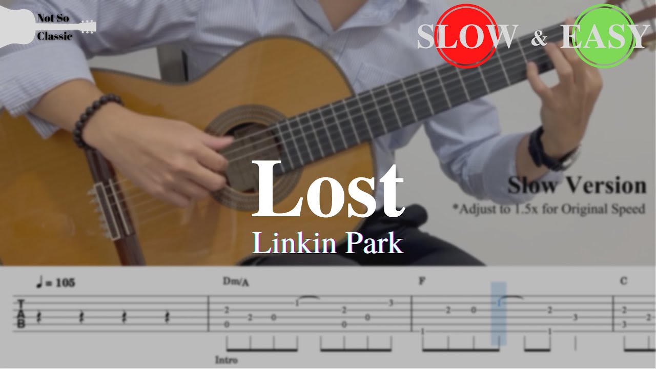 Lost - Linkin Park | Fingerstyle Guitar TAB (+ Slow & Easy) - YouTube