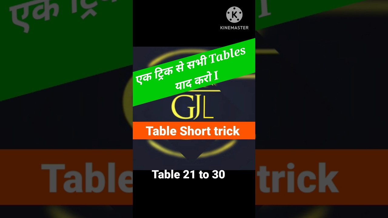Table Short Trick Ii Learn Table From 21 To 30 Mathstrick Mathsshorts 5103