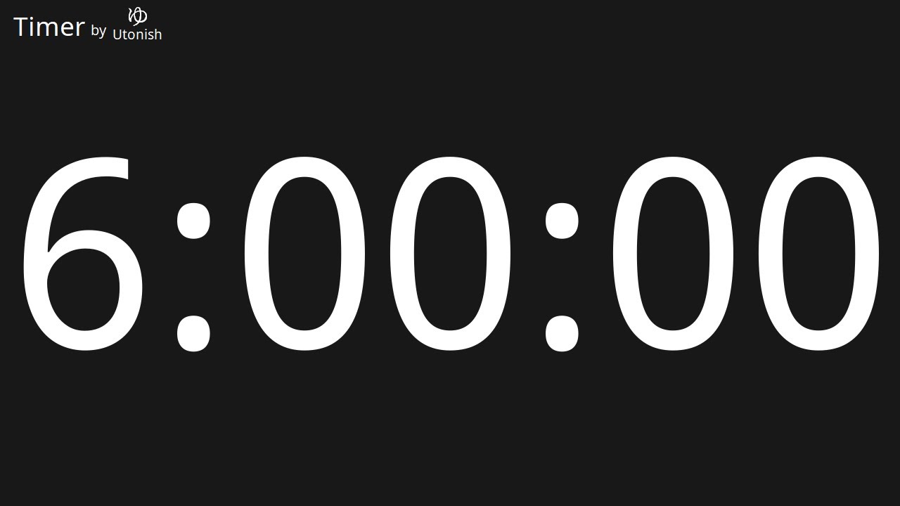 6 Hour Countdown Timer - YouTube