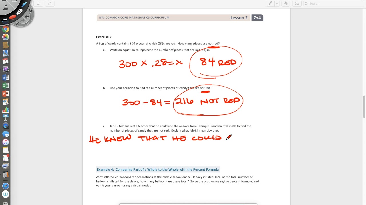 7TH GRADE MODULE 4 LESSON 2 - YouTube