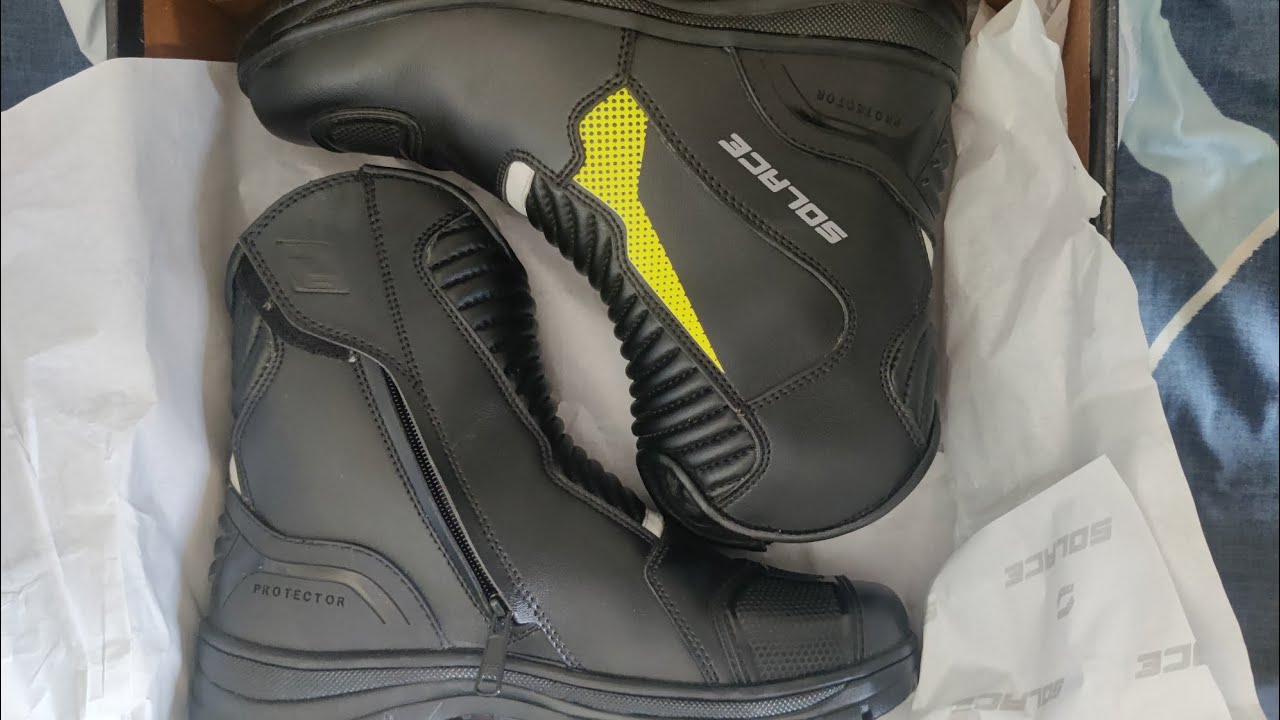 Solace Scout Motorcycle Boots - Black Neon from Motogear performance @motogearperformance739 ...