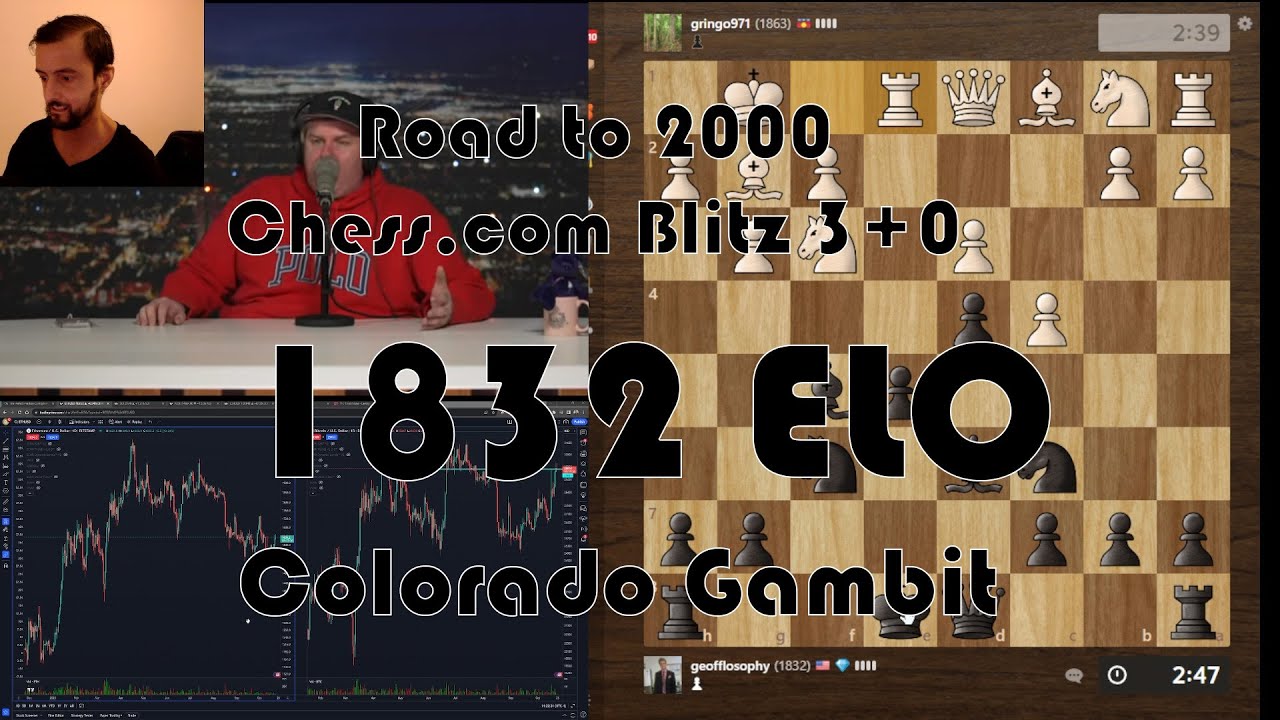 Road to 2000 #352 - 1832 ELO - Chess.com Blitz 3+0 - Colorado Gambit ...