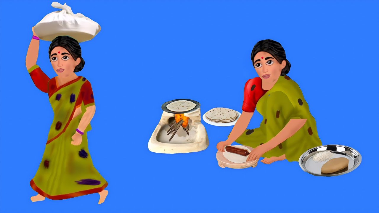 part 2 Garib female cartoon character blue screen/Garib female cartoon ...