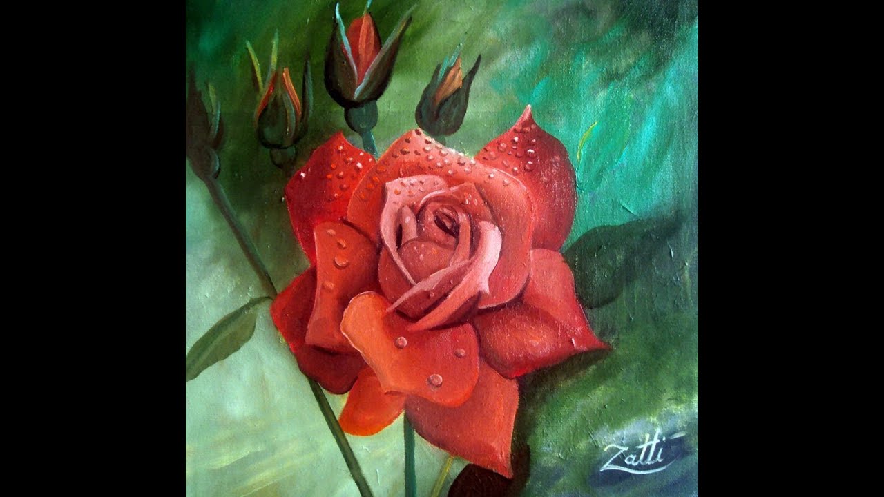 COMO PINTAR UMA ROSA - YouTube