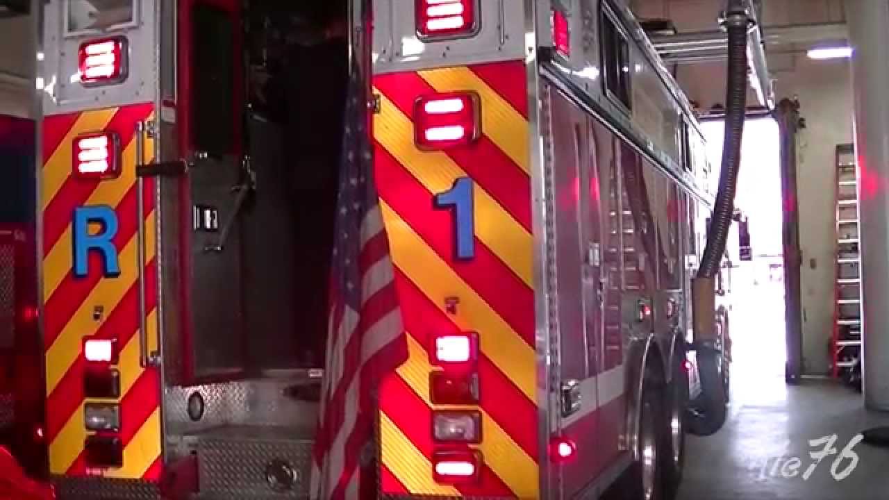 DCFD Rescue Squad 1 Responding - YouTube