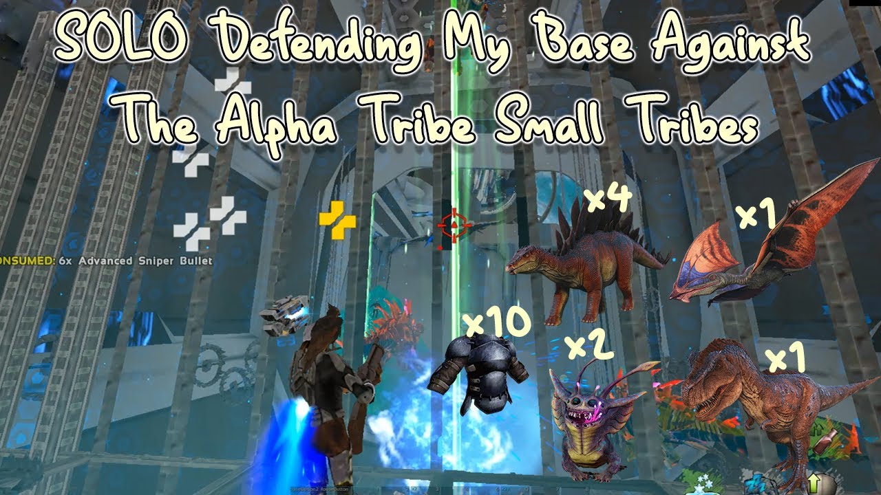 SOLO Defending My Vent Base Against The ALPHA TRIBE Ark Small Tribes ...