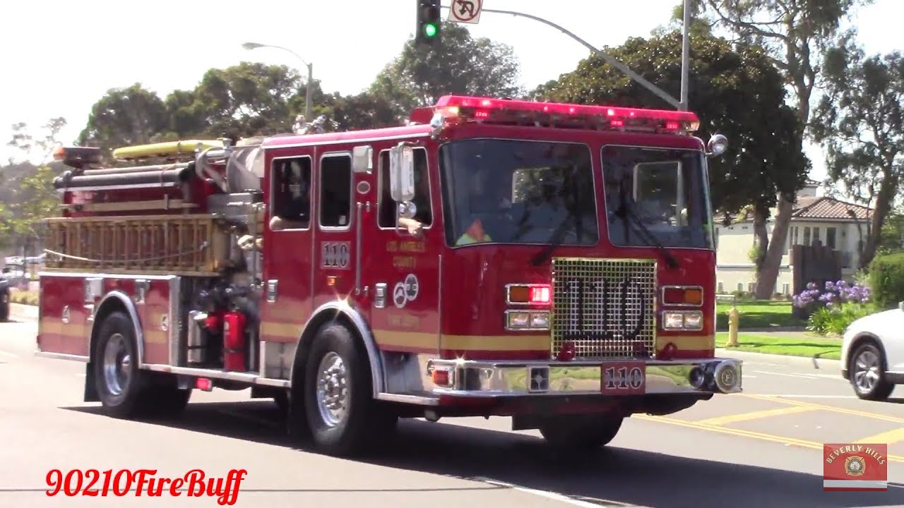 LACoFD Engine 110 Responding - YouTube