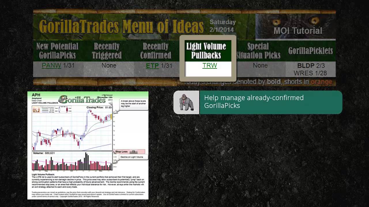 Screen Capture Video - Gorilla Trades - Menu of Ideas - YouTube