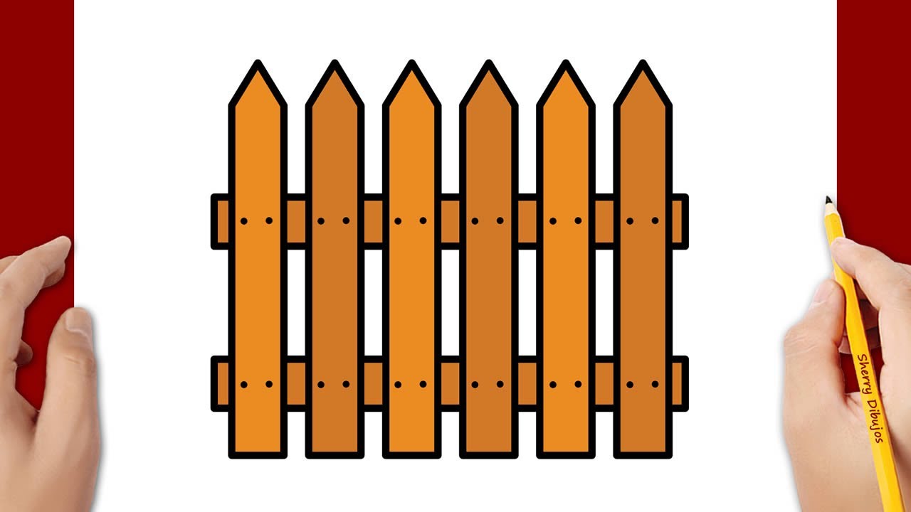 Cómo dibujar una valla de madera fácil | Dibujos Fáciles - YouTube
