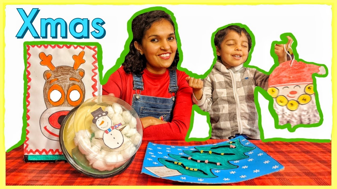 Diyan Plays Christmas Games At Home DIY Games For Kids Santa Claus