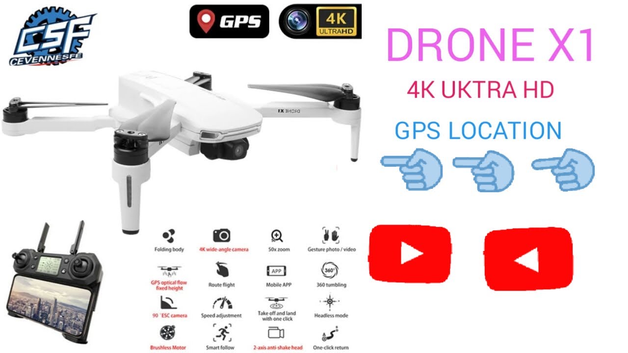 X1 Drone X1 Zoom GPS 2-Axis Gimbal Brushless 2K-Video Drone – Just ...