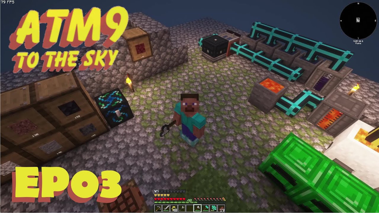 ATM9 To The Sky : E3 : Netherrack and Dirt Production, Starting Basic Power (Powah!) - YouTube