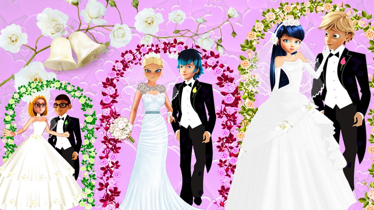 Wrong Wedding Ladybug & Cat Noir Marinette & Adrien Couple in Love ...