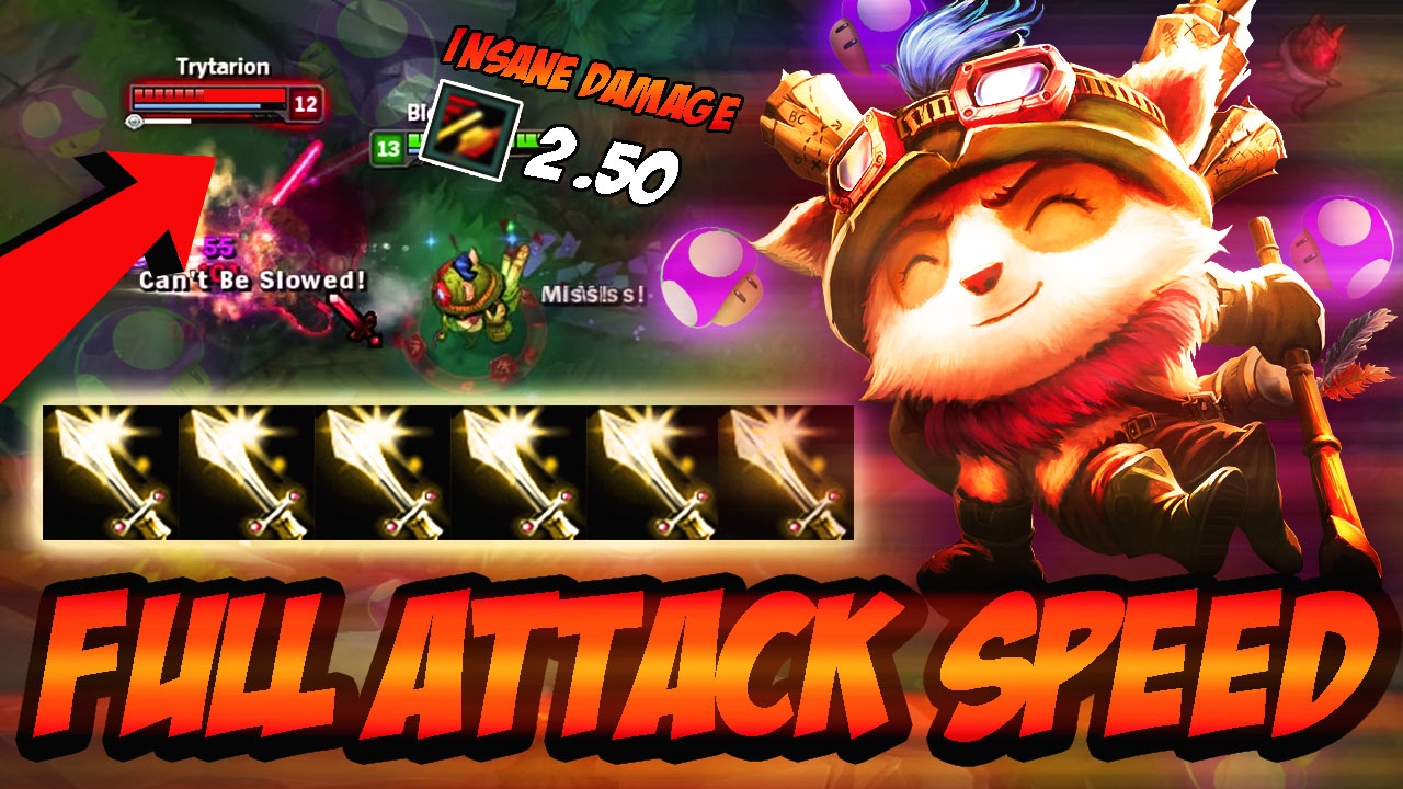 MAX ATTACK SPEED TEEMO - League Of Legends - YouTube
