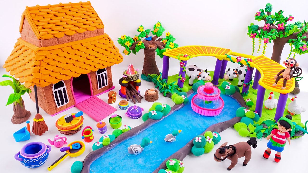 🔥🔥🔥 DIY How To Make Polymer Clay Miniature House, Kitchen set, Cown ...