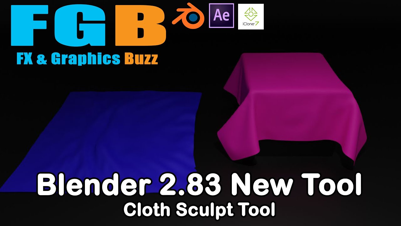 Blender 2.83 New Tool - Cloth Sculpt Tool - YouTube