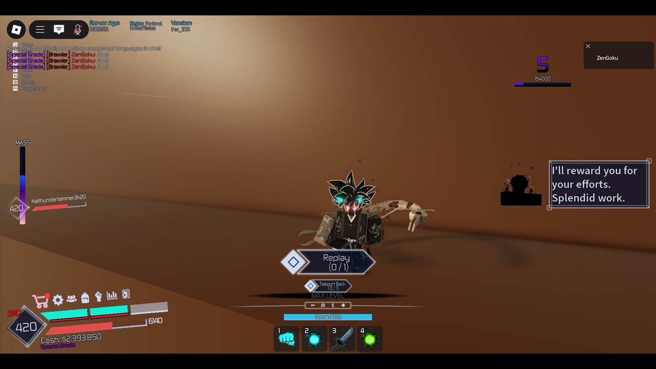 Decimating curses in Jujutsu Infinite best build in game for pve /pvp ...