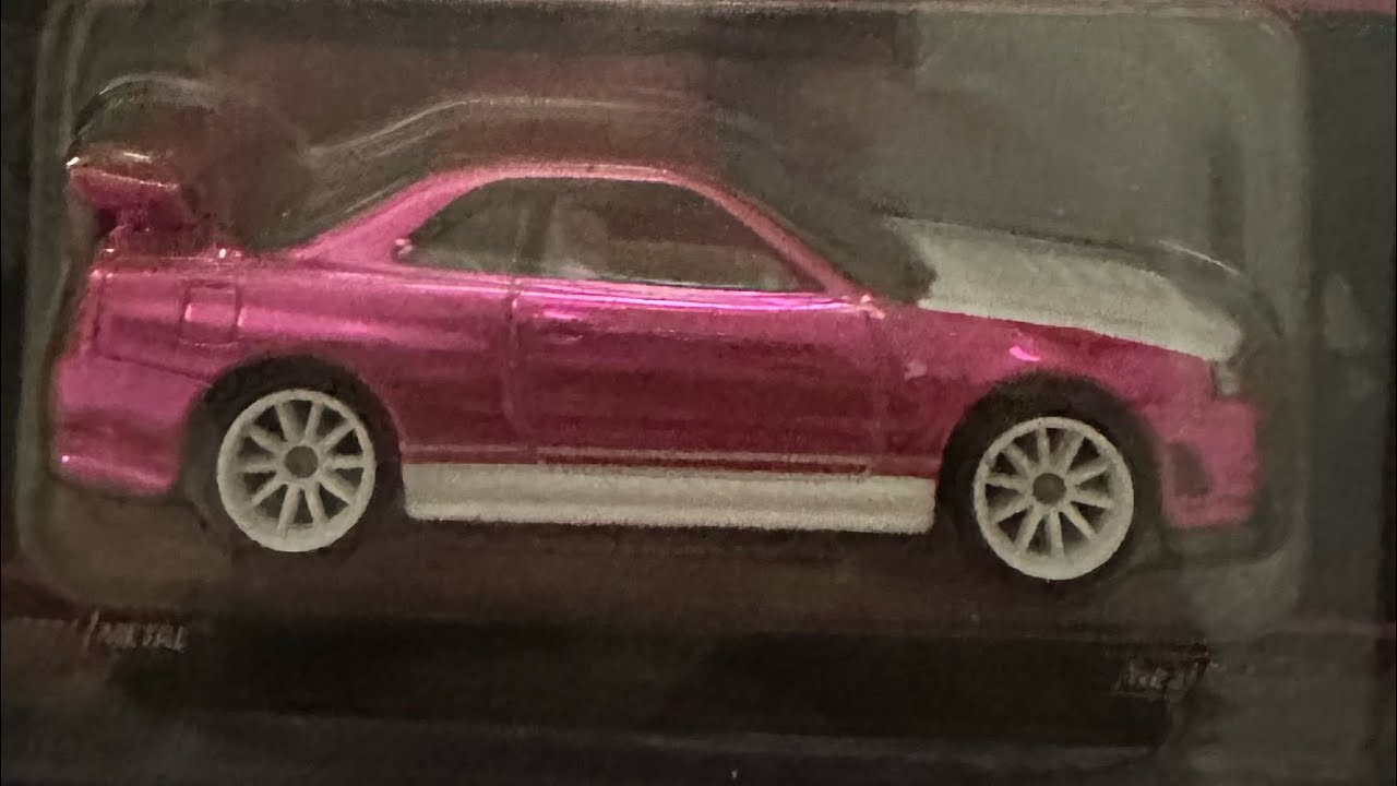 Pink hot wheels r34 redline review - YouTube